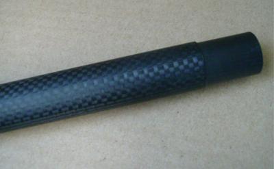 China Black 3 k plain light twill Carbon Fiber Telescopic Pole / Telescoping Tubes for sale