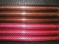 China Color twill high strength Fiberglass Poles fiber tube Smooth Weave for sale