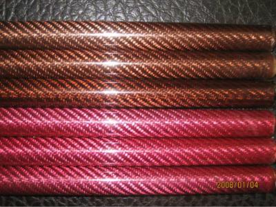 China Color twill high strength Fiberglass Poles fiber tube Smooth Weave for sale