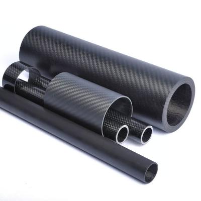 China OD 45mm X ID 41mm X 500MM Roll Wrapped Carbon Fiber Tube 3K Twill Glossy for sale