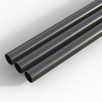 China Corrosion Resistance 3K Carbon Fibre Pipe Wound 45 Degree Plain Weave for sale