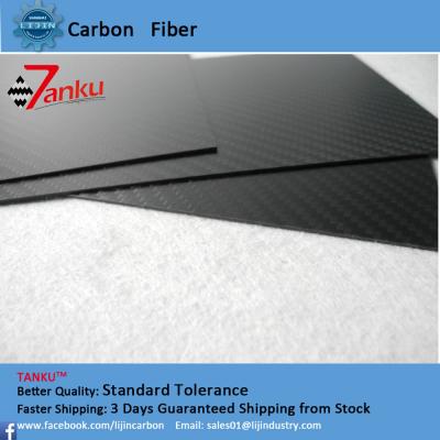 China 500mm*600mm Carbon Fiber Plate1.0Thk Full CF Plate Twill 3K Matte Standard for sale