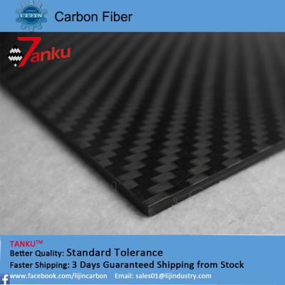 China High strength light weight carbon fiber plate 1.0TM matte finish for sale