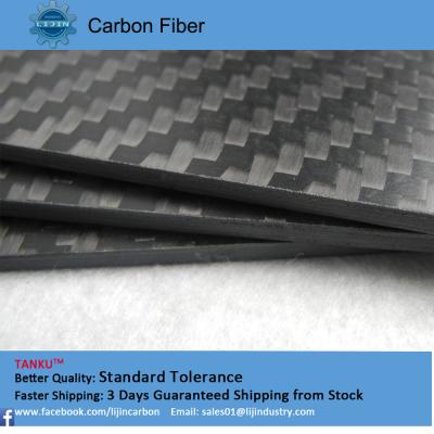 China Black Full Carbon Fiber Board good heat resistance customized for sale