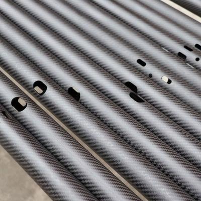 China Roll Wrapped 100% 3K Carbon Fiber Tube Twill Weave Ultra Light Weight for sale