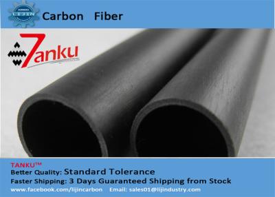 China High End 3k Matte Carbon Fiber Pipe / Tubing For FPV / Cell Phones for sale