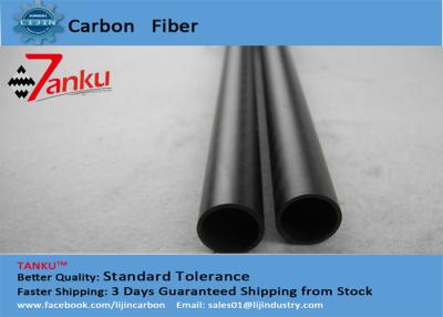 China OD10mm ID8mm 1000mm Carbon Fiber Piping 3K Twill Woven Matt Finish for sale