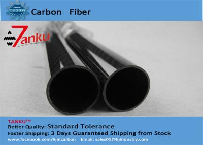 China Woven 3K Square Carbon Fiber Tube Twill Glossy Pressure Resistance for sale
