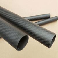 China High Pressure Lightweight Round Carbon Fibre Tube Plain Weave Matte for sale
