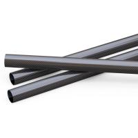 China High Modulus 3K Twill Carbon Fiber Round Tube Roll Wrapped Tubing for sale