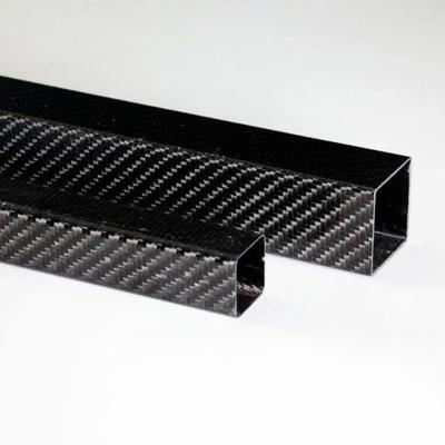 China 100% 3k Carbon Fiber Square Tube Skin Layer Corrosion Resistan for sale