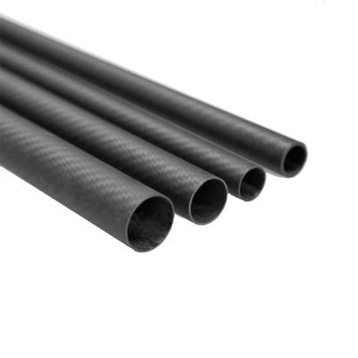 China 12x10x1000mm Carbon Fiber Tube 3K Roll Wrapped CF Tube for sale