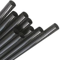 China High Strength Matte Carbon Fiber Round Tube Glossy 3K High Modulus 0.5mm for sale