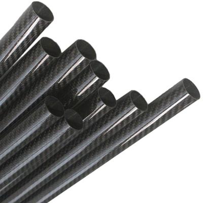 China High Strength Matte Carbon Fiber Round Tube Glossy 3K High Modulus 0.5mm for sale