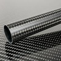 China Woven Finish Roll Wrapped Carbon Fibre Tube Good Durability 100% 3K 20mm for sale