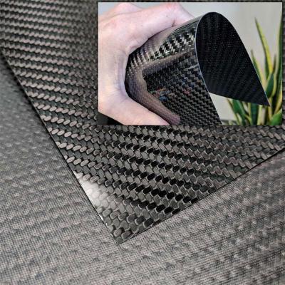 China High Strength Flexible Carbon Fiber Sheets  | 100% Real No Pitting 720 Gr / M2 for sale