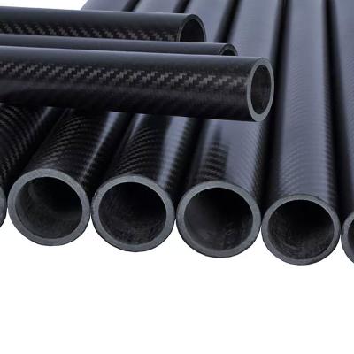 China Round / Oval 3K Carbon Fiber Tube High Pressure Resistance Lightweight for sale