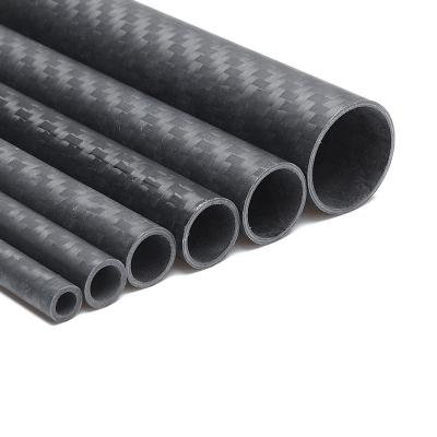 China High Toughness 25 X 23mm 3K Carbon Fiber Tubing Glossy / Matte Finish for sale