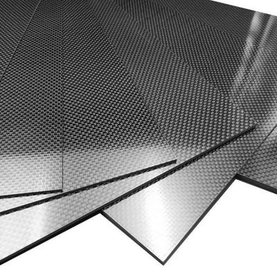 China High Gloss Finish Thick 3K Carbon Fiber Plate 1.5mm X 500mm X 500mm for sale
