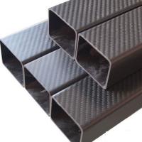 China Extremely Strong Rectangular Carbon Fiber Tube Low Thermal Expansion for sale