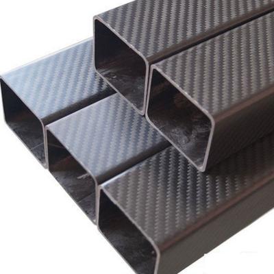 China Extremely Strong Rectangular Carbon Fiber Tube Low Thermal Expansion for sale