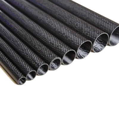 China 50mm ( 47mm ) Woven Finish Carbon Fiber Tube Strong Corrosion Resistance for sale