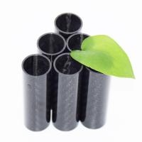 China High Flexibility Round 100% Carbon Fiber Tube Roll-Wrapped / Pultrusion for sale