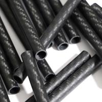 China 2 x 2 Twill Weave Woven Finish Carbon Fibre Tube High Grade Roll Wrapped for sale