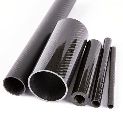 China 100% 3K Carbon Fiber Tube High Wear Resistance Various Color And Shape for sale