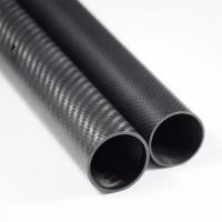 China 2×2 Twill Weave Finish Carbon Fiber Roll Wrap Tube High Strength for sale