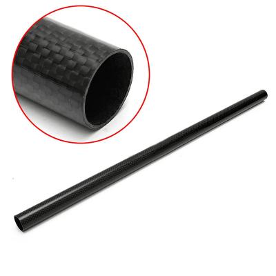 China Round Carbon Fiber Tube 2 Mm Thickness 1000 Mm Length for sale