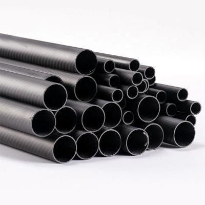China 100% Customized Size Carbon Fiber Round Tubes 3K Glossy Twill Surface for sale