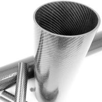 China 3K Twill Carbon Fiber Round Tube Large Carbon Fibre Roll Wrapped Tubing for sale