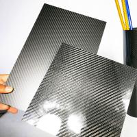 China Glossy / Matte 3K Carbon Fiber Sheet Plate 1 - 5mm 100x250 200x300 400X500 500x500 500x600mm for sale