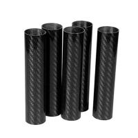China Excellent Strength And Stiffness Standard Modulus Round Carbon Fiber Tube 3K Twill for sale