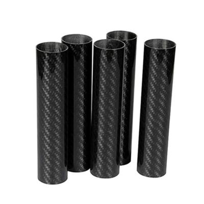China Excellent Strength And Stiffness Standard Modulus Round Carbon Fiber Tube 3K Twill for sale