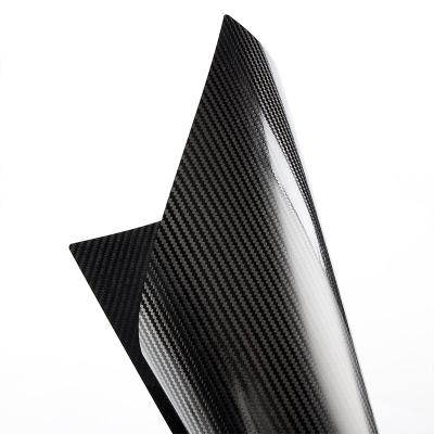 China Flexible 0.3mm Thin Carbon Fiber Sheets High Straight  High Gloss Plain for sale