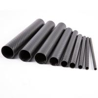 China High Strength T300 T700 Black Carbon Fiber Tube For Reinforcement for sale