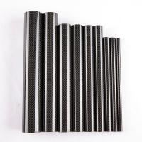 China Custom Size Twill Plain Carbon Fiber Tube 14mm 20mm 30mm 80mm 1000mm for sale