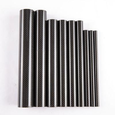 China Custom Size Twill Plain Carbon Fiber Tube 14mm 20mm 30mm 80mm 1000mm for sale