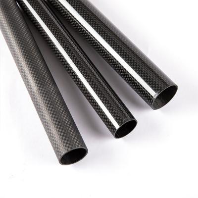 China Twill Plain Round Carbon Fiber Tubing 14mm 20mm 30mm 80mm 1000mm for sale