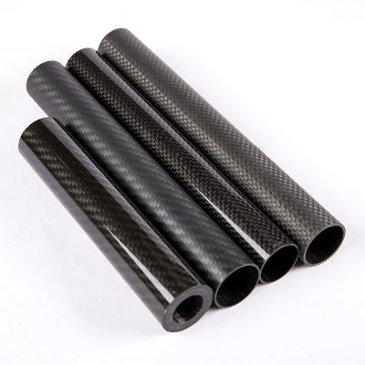 China Twill Plain Matte Gloss High Modulus 3K Carbon Fiber Tube High Strength for sale