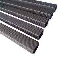 China Extremely Strong and Durable Water Resistant 100% 3K Carbon Fiber Tubing Rectangular for sale