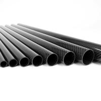 China Carbon Fiber Tube 30mm x 28mm x 1000mm 100% 3K Roll Wrapped High Gloss for sale