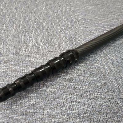 China Carbon Telescopic Pole 3m-20m 3K Black Carbon Fibre Telescopic Tube for sale
