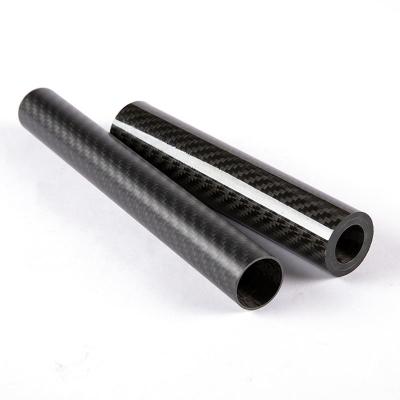China High Bend Strength And Stiffness Carbon Fiber Twill Roll Wrapped Tubing for sale