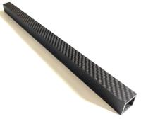 China Square Carbon Fiber Tube 25x25x420MM,2.0MM Wall Thickness,12/16/20MM Available,3K Roll Wrapped Twill Matte Finish for sale