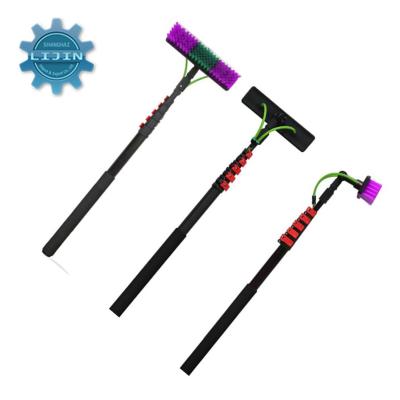 China High Stiffness 100% 3K Carbon Fiber Telescopic Pole Water Fed Adjustable Cleaning Pole for sale