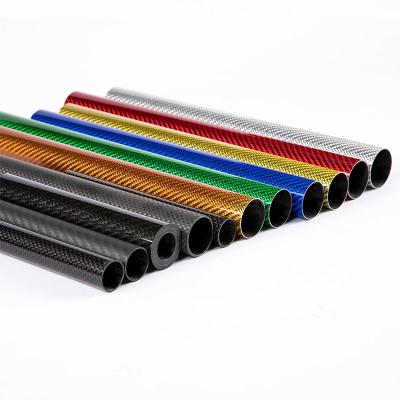 China Anti-Corrosion 100% 3K Roll Wrapped Carbon Fibre Tube High Quality for sale