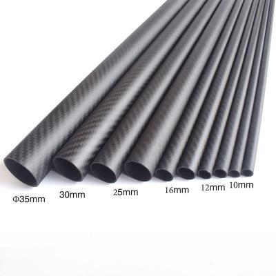 China 10mm 12mm 14mm 20mm 22mm 25mm 30mm Carbon Fiber Pipe Tube Custom Carbon Fiber Composite Tube for sale